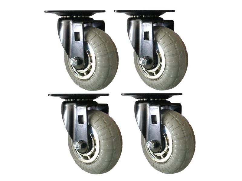 4-Inch Smooth Designer Caster, Chrome Spokes – Shepherd Hardware