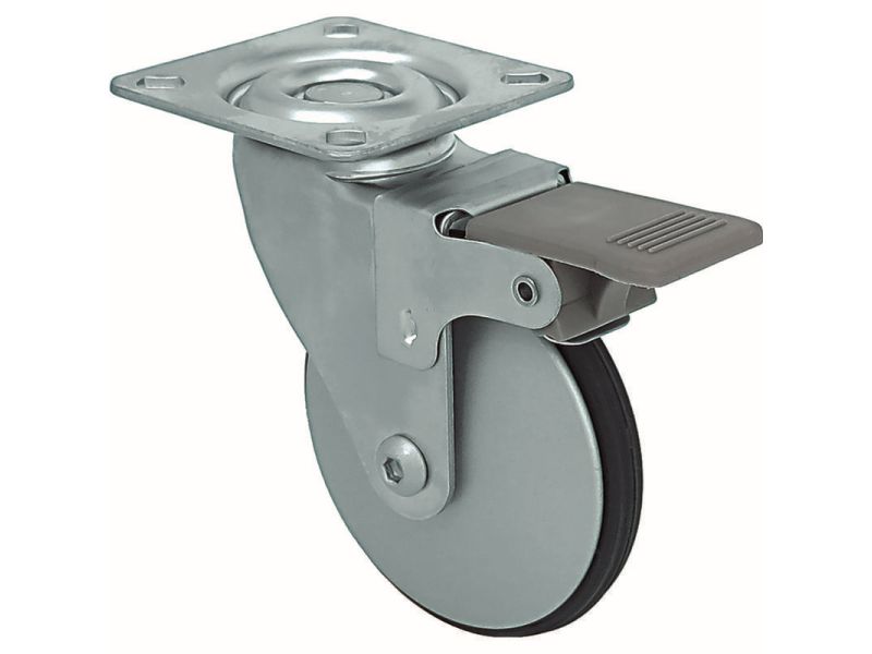 3-Inch Saucer Designer Casters, Aluminum Petite w/Brake – Shepherd Hardware