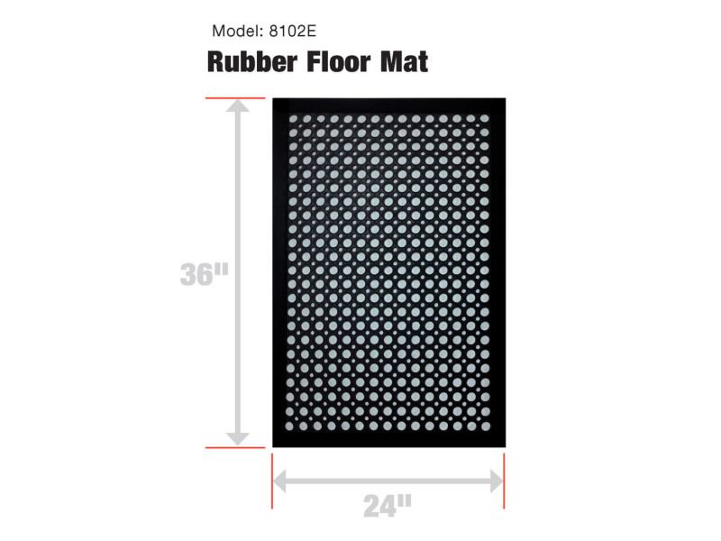 Indoor/Outdoor Recycled Rubber Floor Mat – 24 x 36-Inches, Black ...