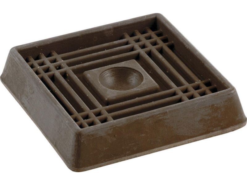 2-Inch Square Rubber Furniture Cups, Brown, 4-Pack – Shepherd Hardware