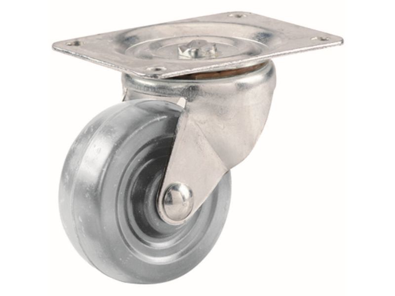4-Inch Hard Rubber Swivel Plate Caster, 255-lb Load Capacity – Shepherd ...