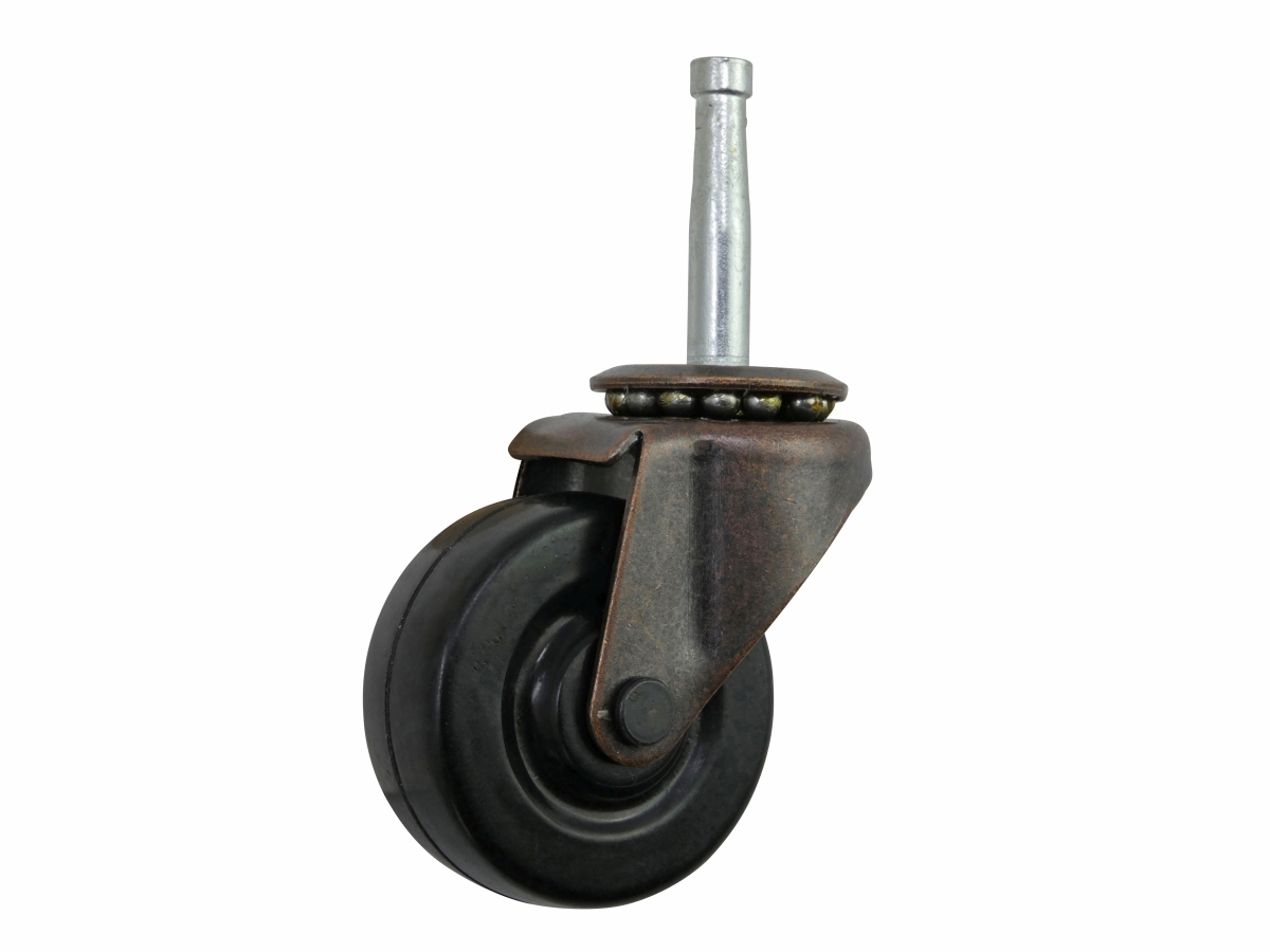 2-Inch Medium Duty Stem, Copper & Black Caster, 2-Pack – Shepherd Hardware