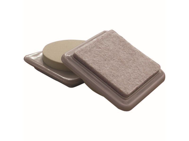 3-Inch Reusable, Heavy Duty Furniture Mover Pads, Felt, Beige, 4-Pack ...