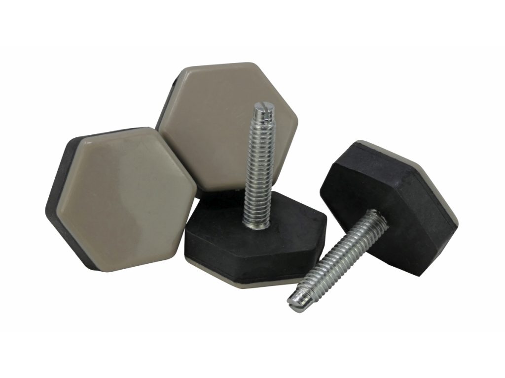 1-1/2-Inch Slide Glide, Hex-Base Furniture Sliders with Threaded Stem ...