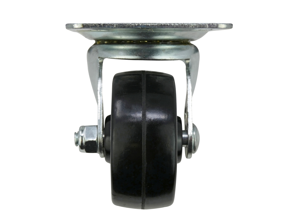 2-1/2-Inch Soft Rubber Swivel Plate Caster, 100-lb Load Capacity ...