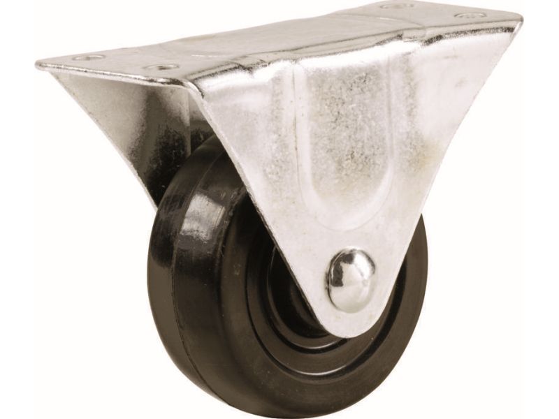 3-Inch Soft Rubber Rigid Plate Caster, 175-lb Load Capacity – Shepherd ...