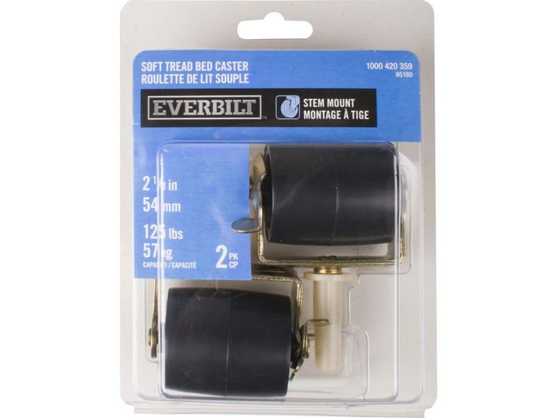 2-1/8-Inch Black Bed Rollers with Side Brake, 2-Pack – Shepherd Hardware