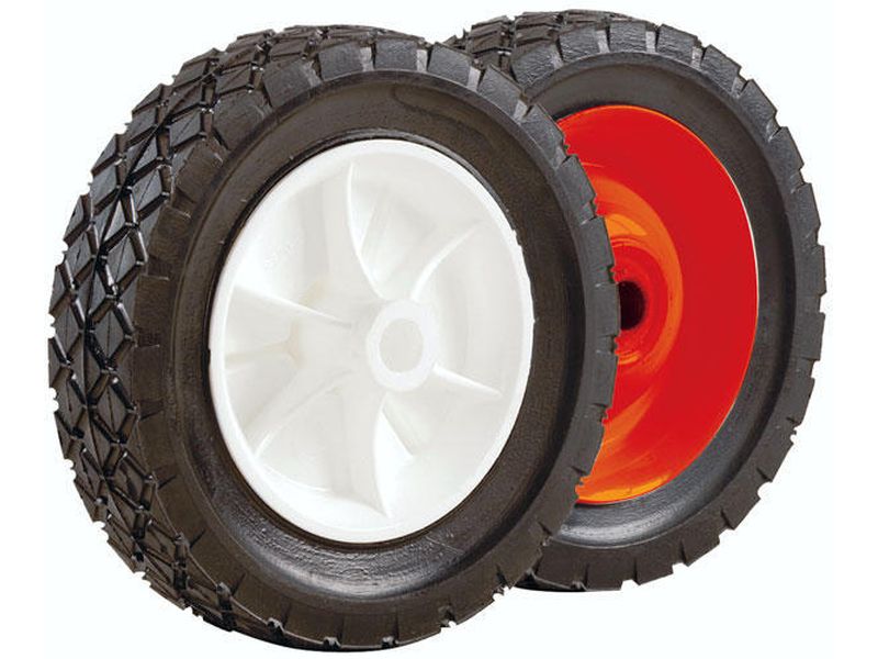 6-Inch Semi-Pneumatic Rubber Tire, Steel Hub with Ball Bearings ...