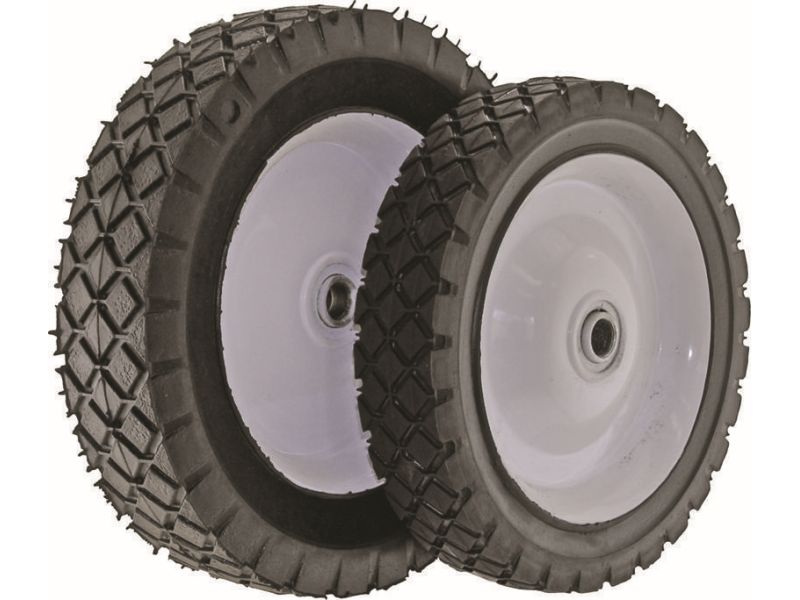 7-Inch Semi-Pneumatic Rubber Tire, Steel Hub with Ball Bearings ...