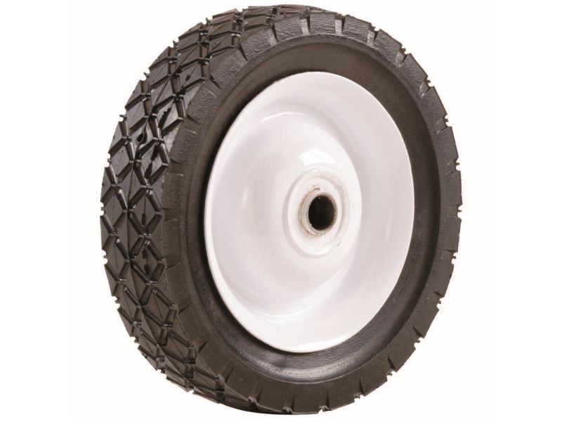 8-Inch Semi-Pneumatic Rubber Tire, Steel Hub with Ball Bearings ...