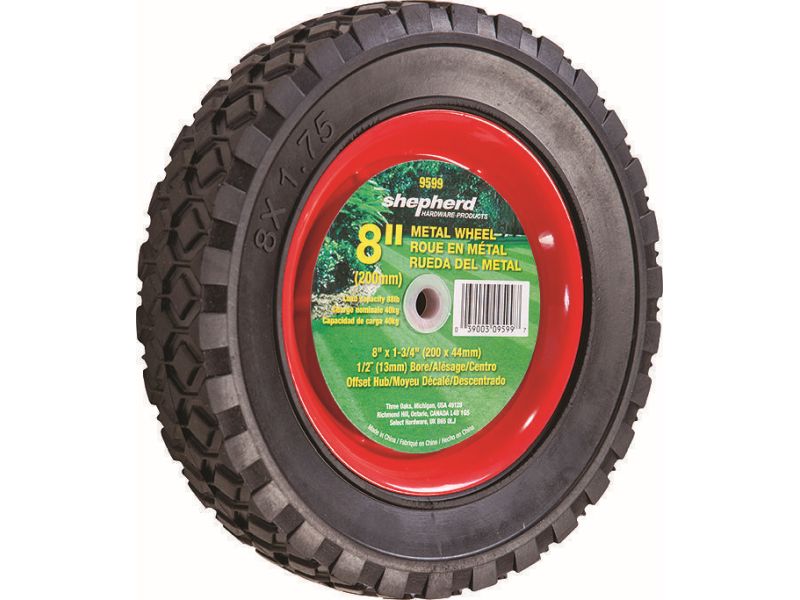 Plastic Wheel Shepherd Hardware 9615 10-Inch Semi-Pneumatic Rubber ...