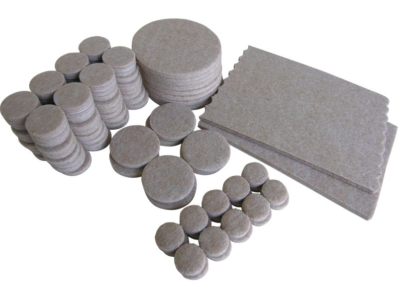 Self-Adhesive Felt Furniture Pads, Assorted Sizes, 118-Pieces ...