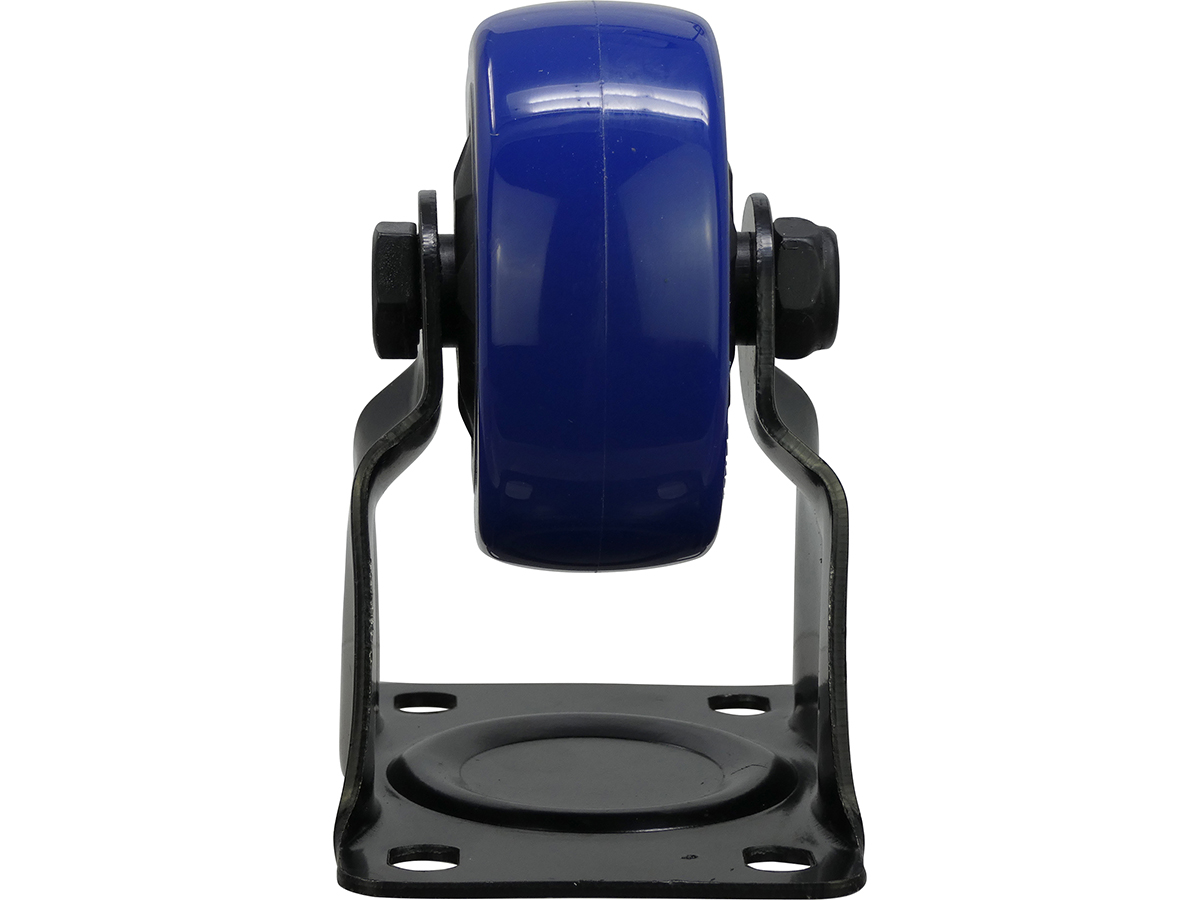 3″ Black & Blue TPU Rigid Caster – Shepherd Hardware