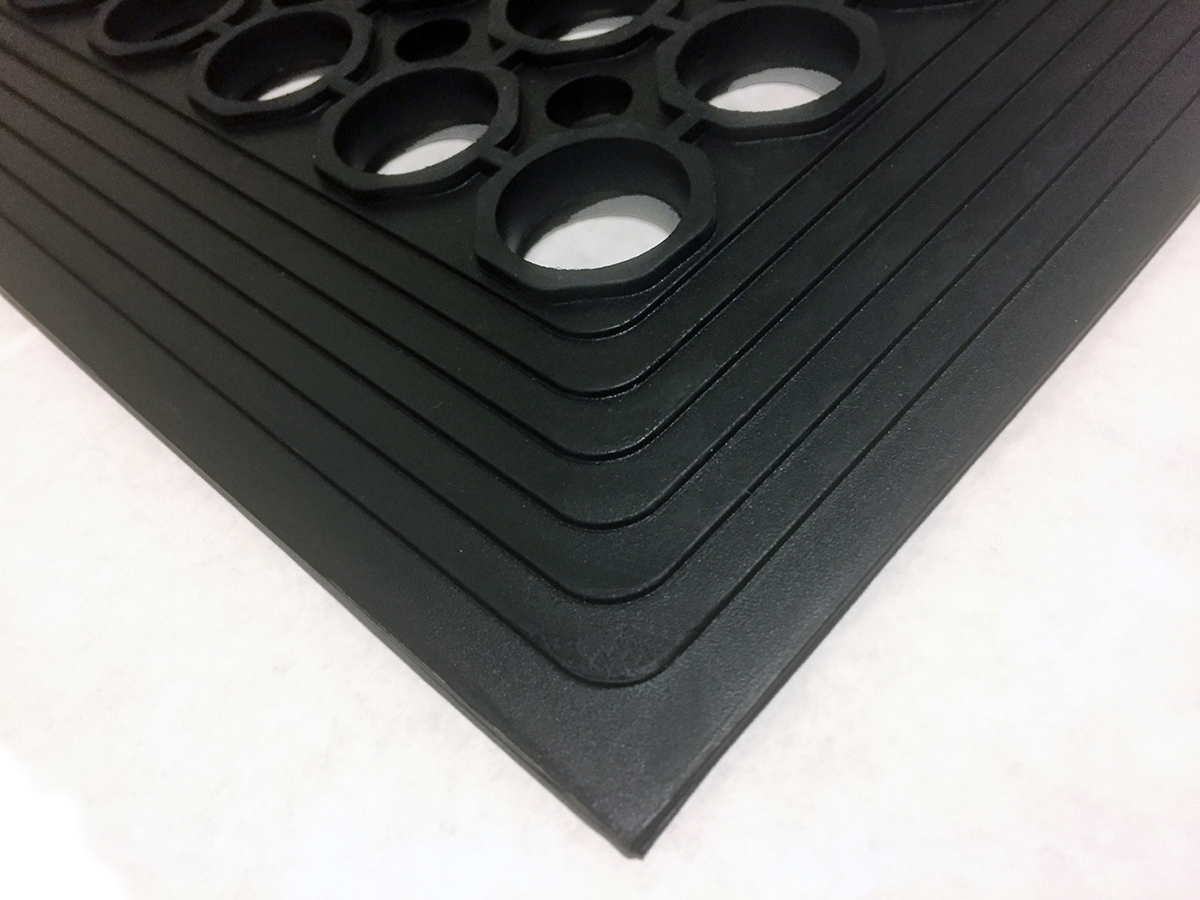 Indoor/Outdoor Recycled Rubber Low Profile Floor Mat – 36 x 60 x 1/4 ...